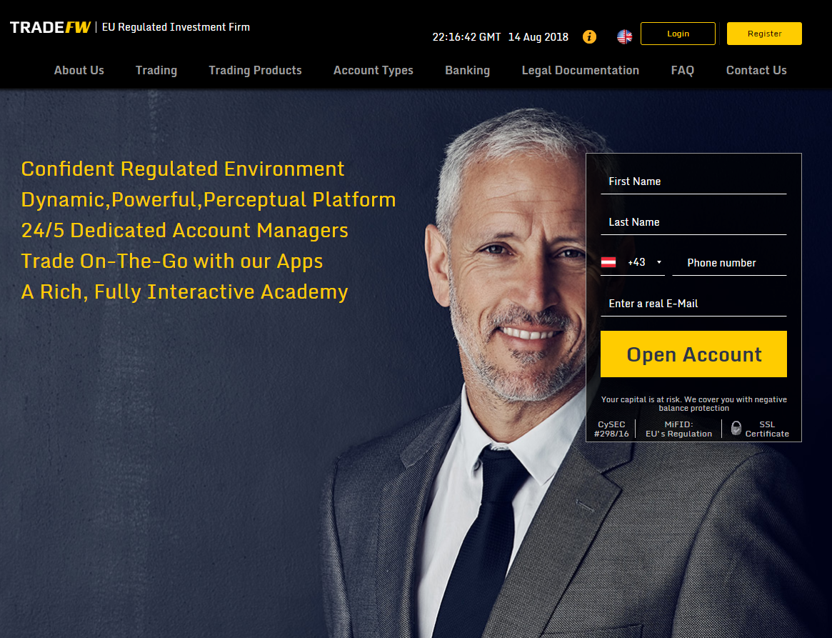 TradeFW Review – CySEC Certified and Licensed Brokerage | BTC Expanse